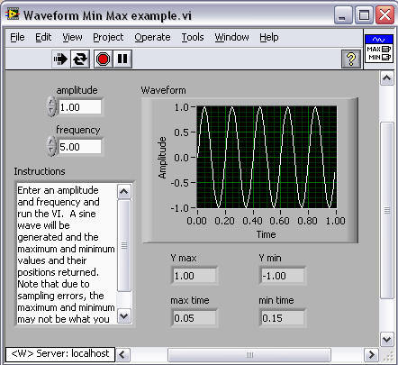 Waveform Min Max Example - National Instruments